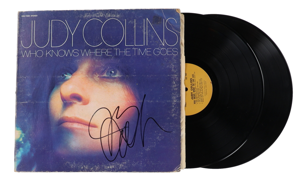 Judy Collins Signed "Who Knows Where The Time Goes" Vinyl Record Album Cover (JSA) | Pristine ...