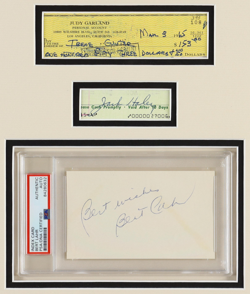 "The Wizard of Oz" Custom Framed Cut Display Hand-Written & Signed By ...