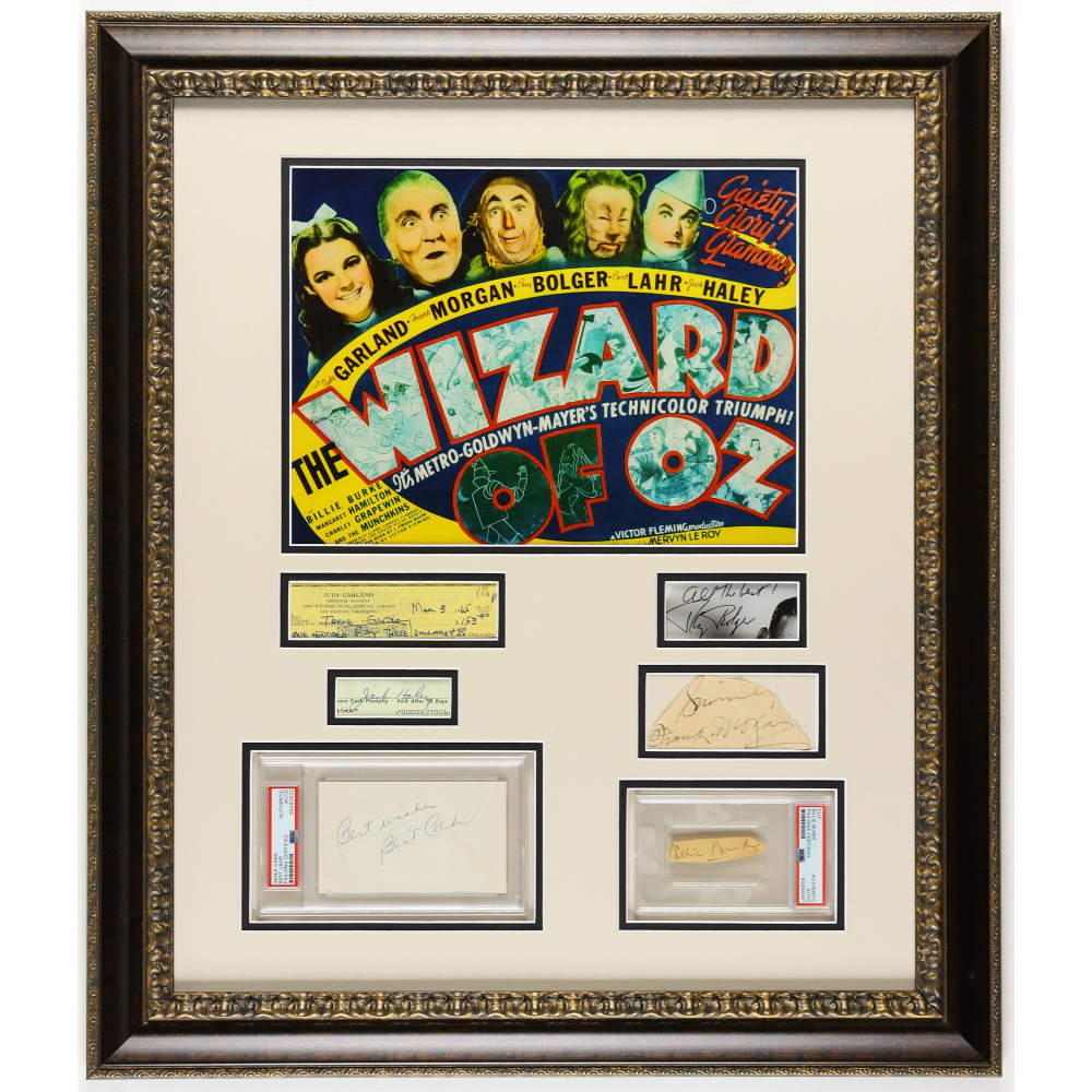 "The Wizard of Oz" Custom Framed Cut Display Hand-Written & Signed By ...