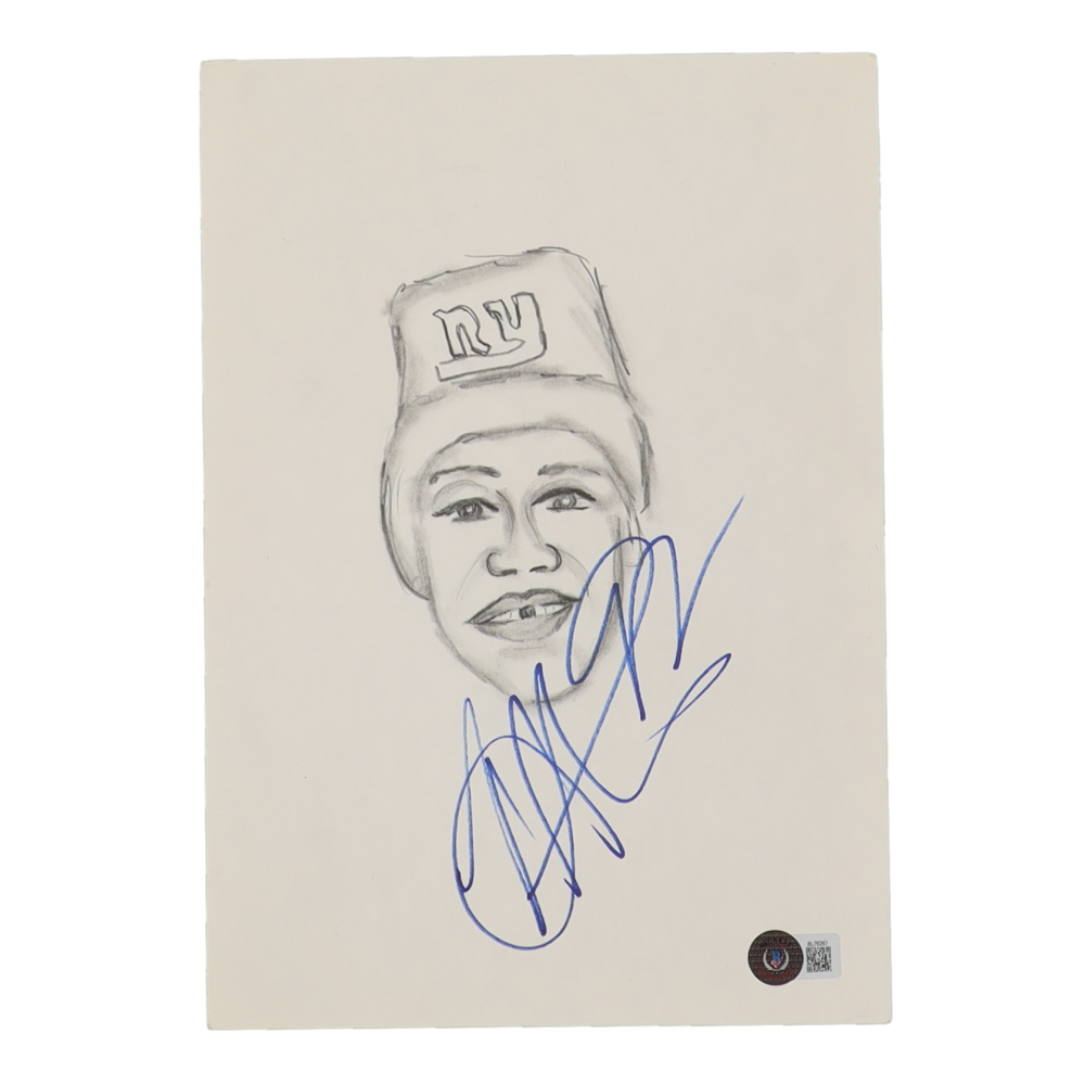 Michael Strahan Signed 8x10 Hand-Drawn Sketch Portrait (Beckett ...