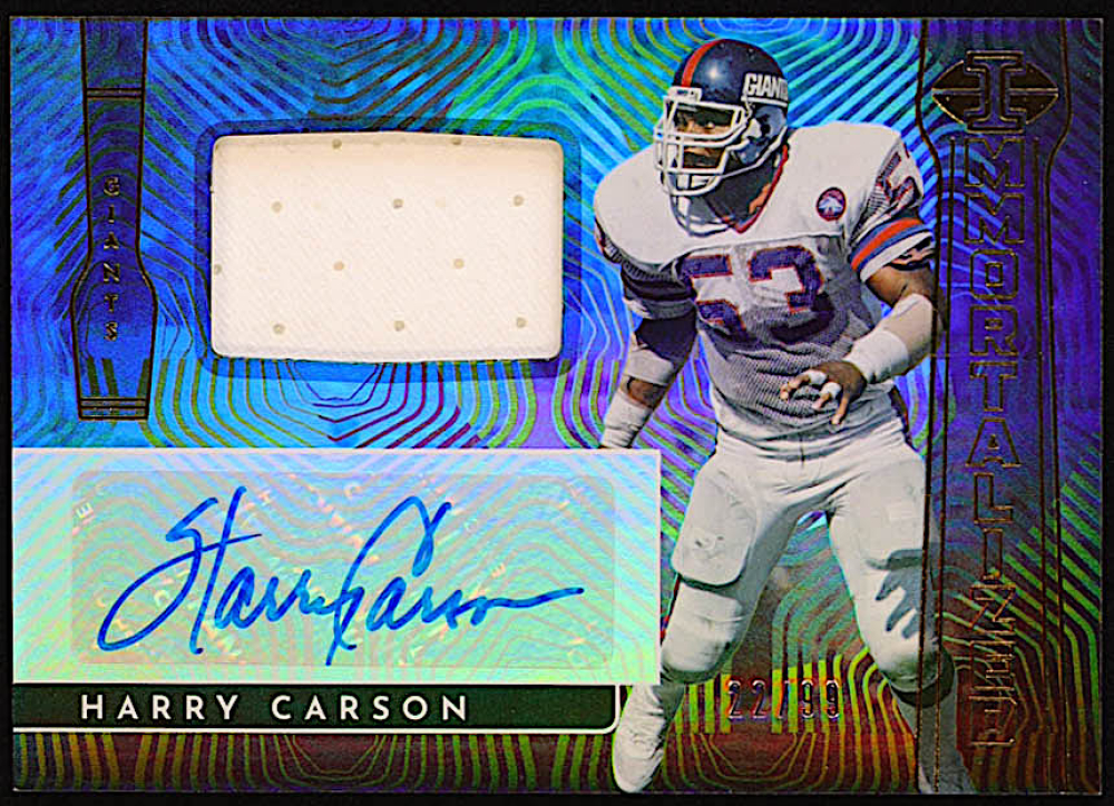 Harry Carson 2022 Panini Illusions Immortalized Jersey Autographs #16 #22/99 | Pristine Auction