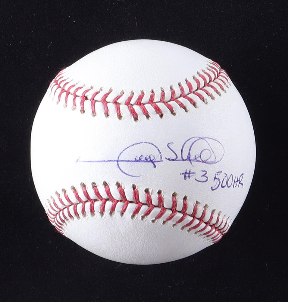 Gary Sheffield Signed OML Baseball Inscribed "500 HR" (Beckett ...