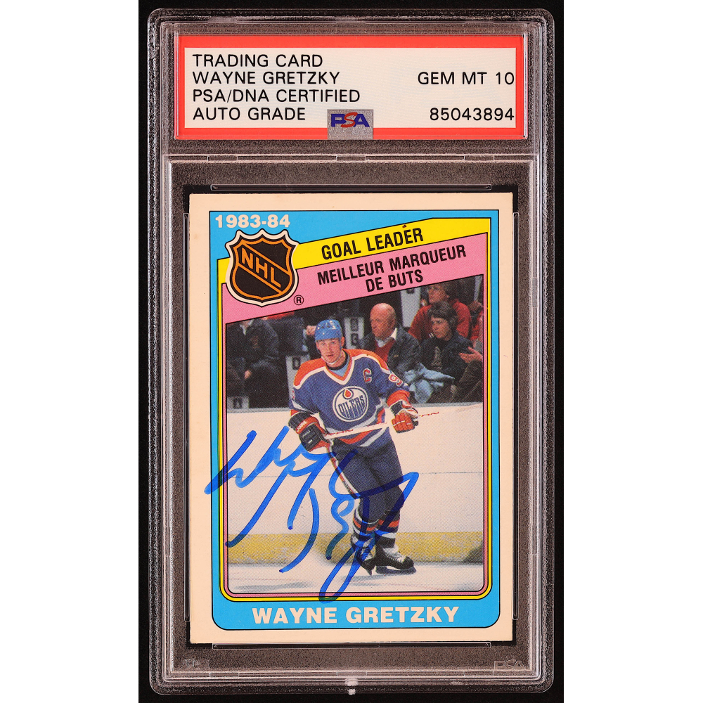 Wayne Gretzky Signed 1984-85 O-Pee-Chee #381 LL (PSA | Autograph Graded ...