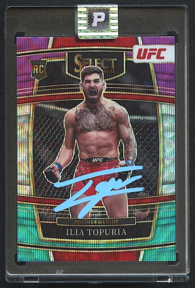 Ilia Topuria Signed 2022 Select UFC Prizms Tri-Color #23 RC (PA ...