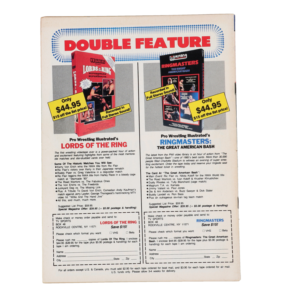 Magnum T. A. Signed 1986 "The Wrestler" Magazine (Beckett) | Pristine ...