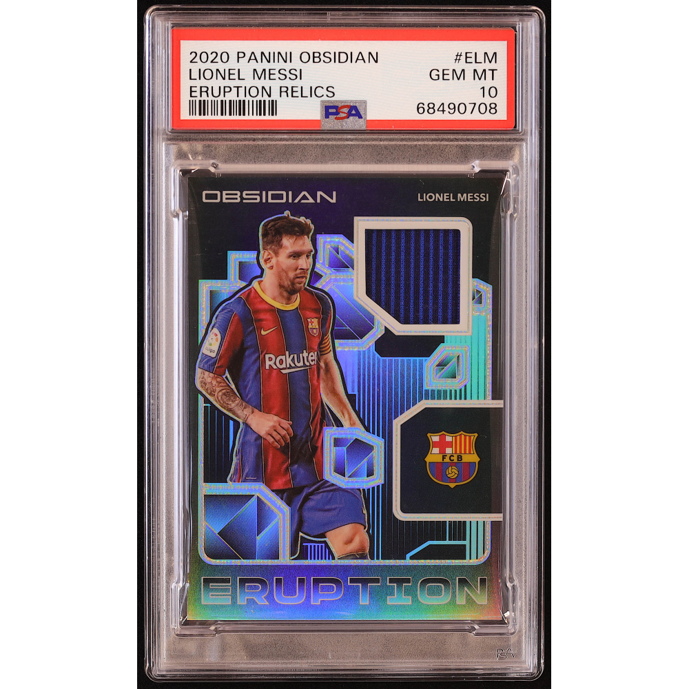 Lionel Messi 2020-21 Panini Obsidian Eruption Materials #34 #46/149 ...