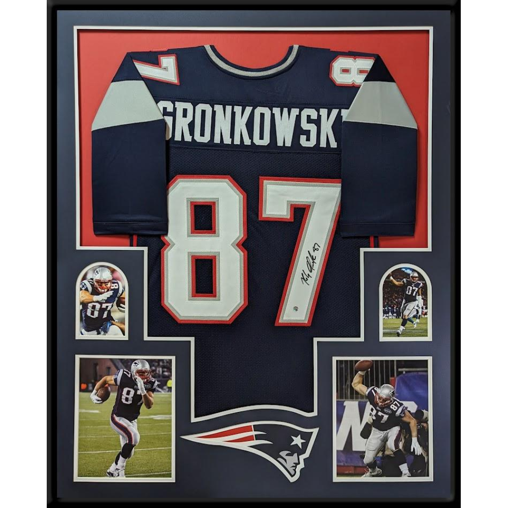 Rob Gronkowski Signed Custom Framed Jersey (Steiner) | Pristine Auction