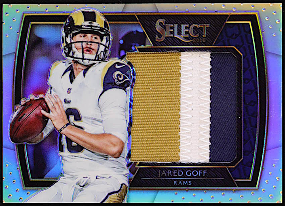 Jared Goff 2016 Select Jumbo Rookie Swatches Prizm #3 #66/99 | Pristine ...