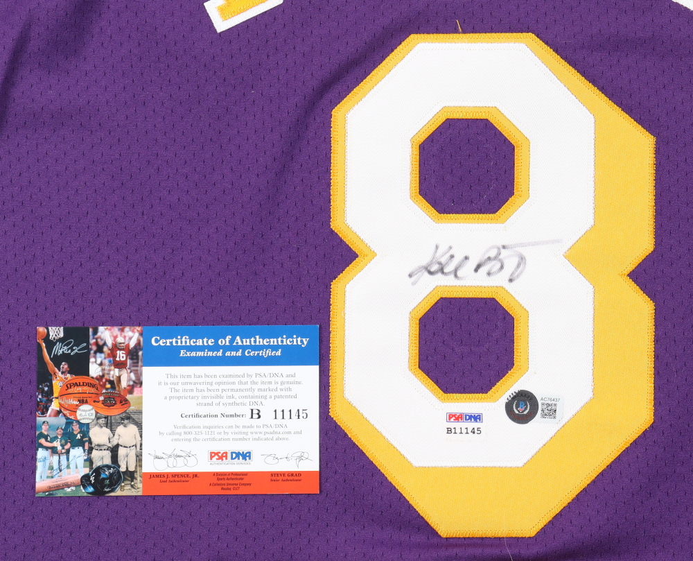 Kobe Bryant Signed LE Lakers Authentic Mitchell & Ness Career Highlight Stat Jersey #3/8 ...