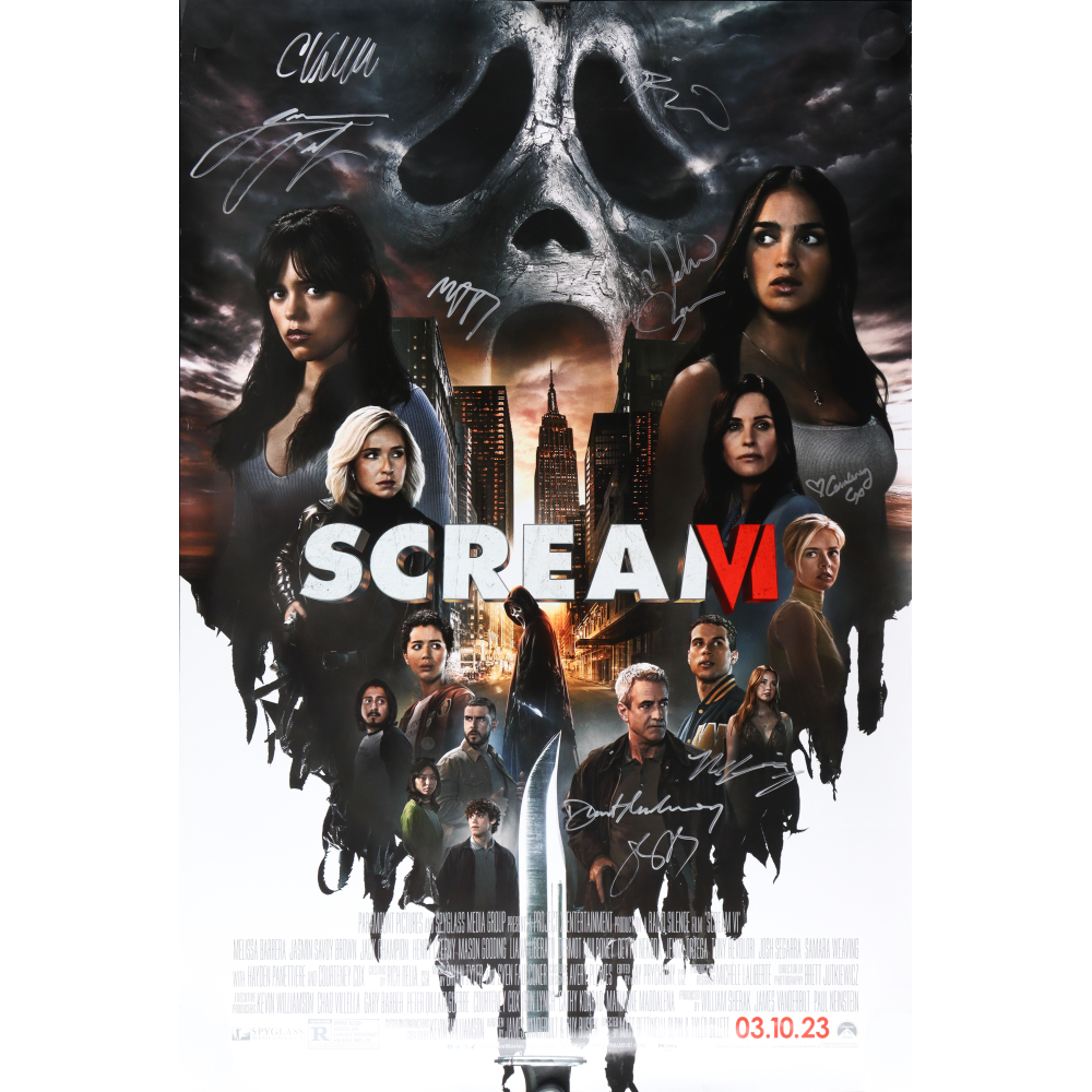 "Scream VI" 27x40 Movie Poster Cast-Signed By (9) with Jenna Ortega ...