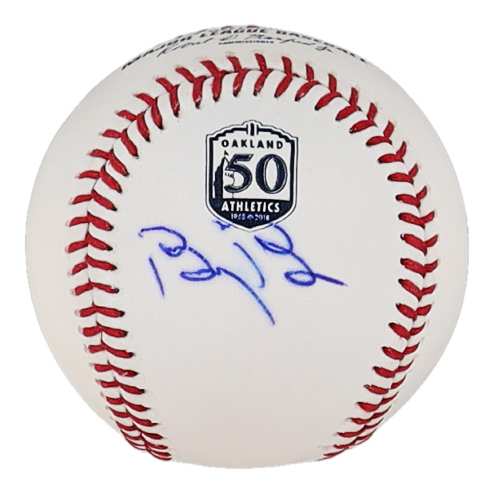 Billy Beane Signed A's Anniversary Logo OML Baseball (Beckett ...