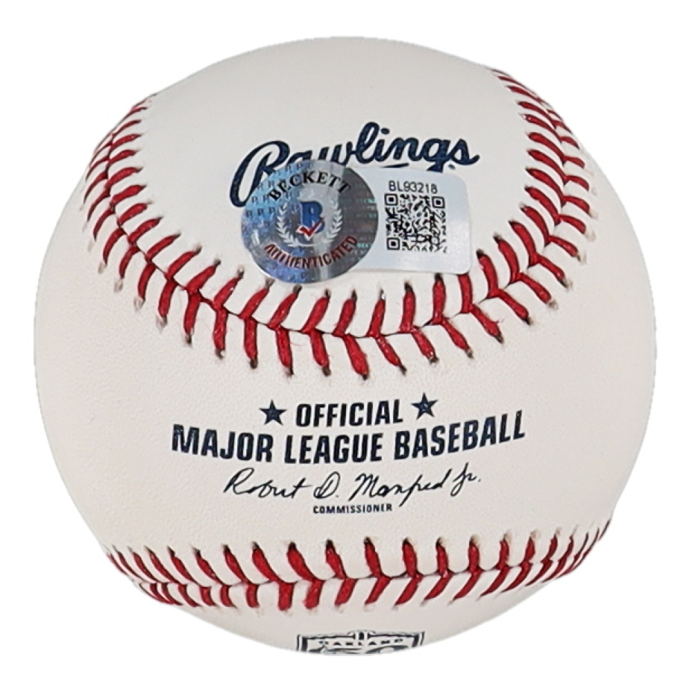 Billy Beane Signed A's Anniversary Logo OML Baseball (Beckett ...