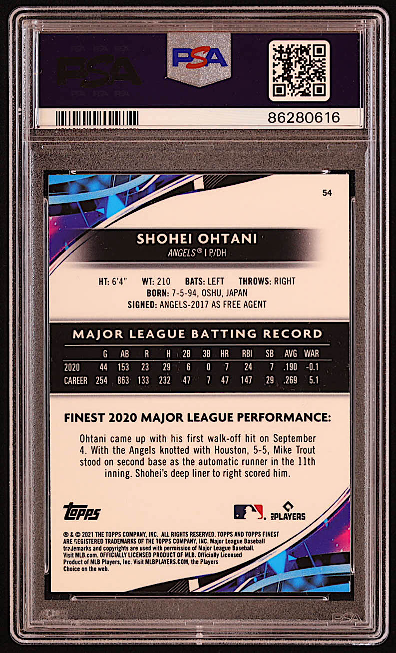 Shohei Ohtani 2021 Finest #54 (PSA 10) | Pristine Auction