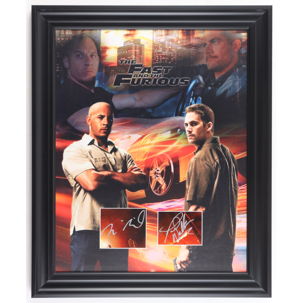 Paul Walker & Vin Diesel Dual-Signed "The Fast and The Furious" Custom ...