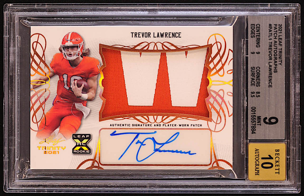 Trevor Lawrence 2021 Leaf Trinity Patch Autographs #PATL1 RC (BGS 9 ...