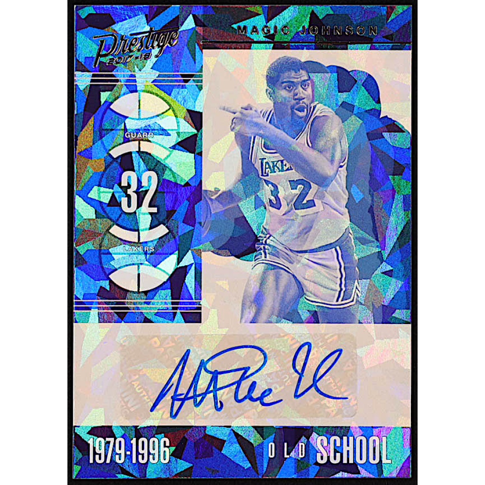 Magic Johnson 2017-18 Prestige Old School Signatures Crystal #1 ...