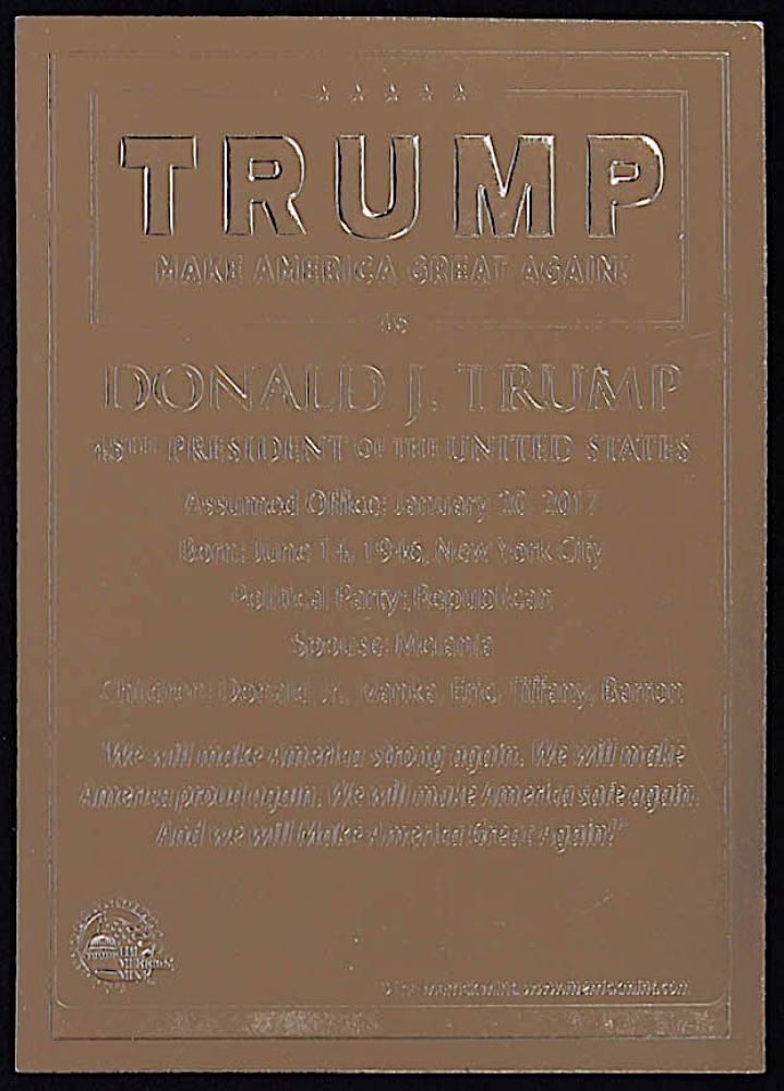 Donald Trump 2021 Merrick Mint For President 2024 Red Signature Series ...