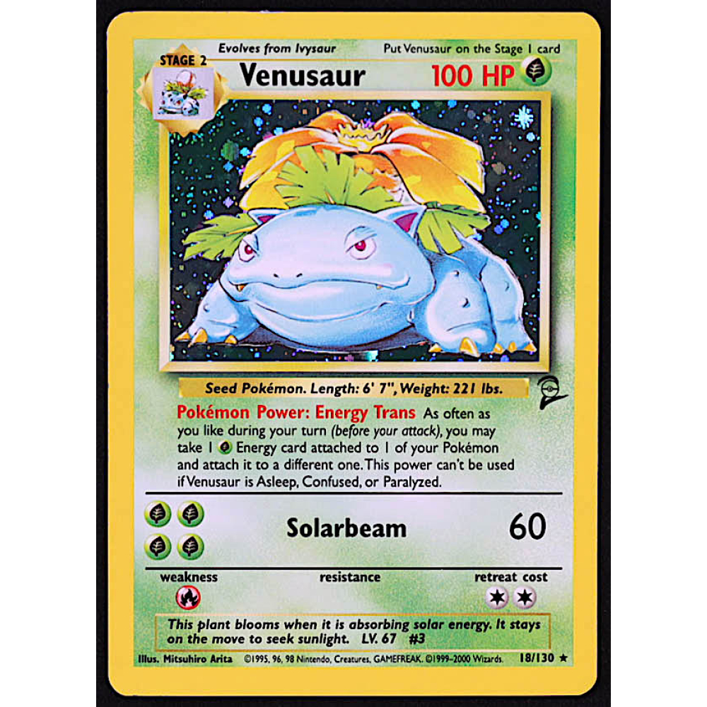 Venusaur 2000 Pokemon Base 2 Unlimited #18 Holo | Pristine Auction