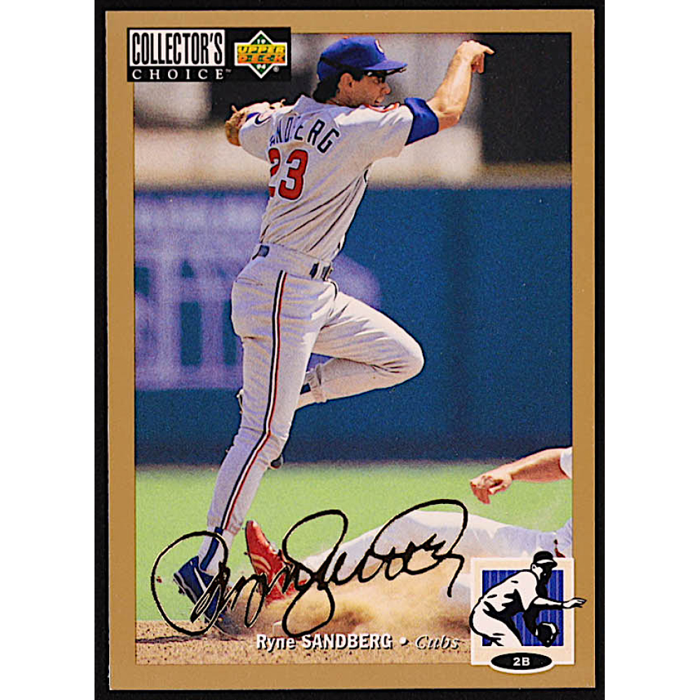 Ryne Sandberg 1994 Collector's Choice Gold Signature #555 | Pristine ...