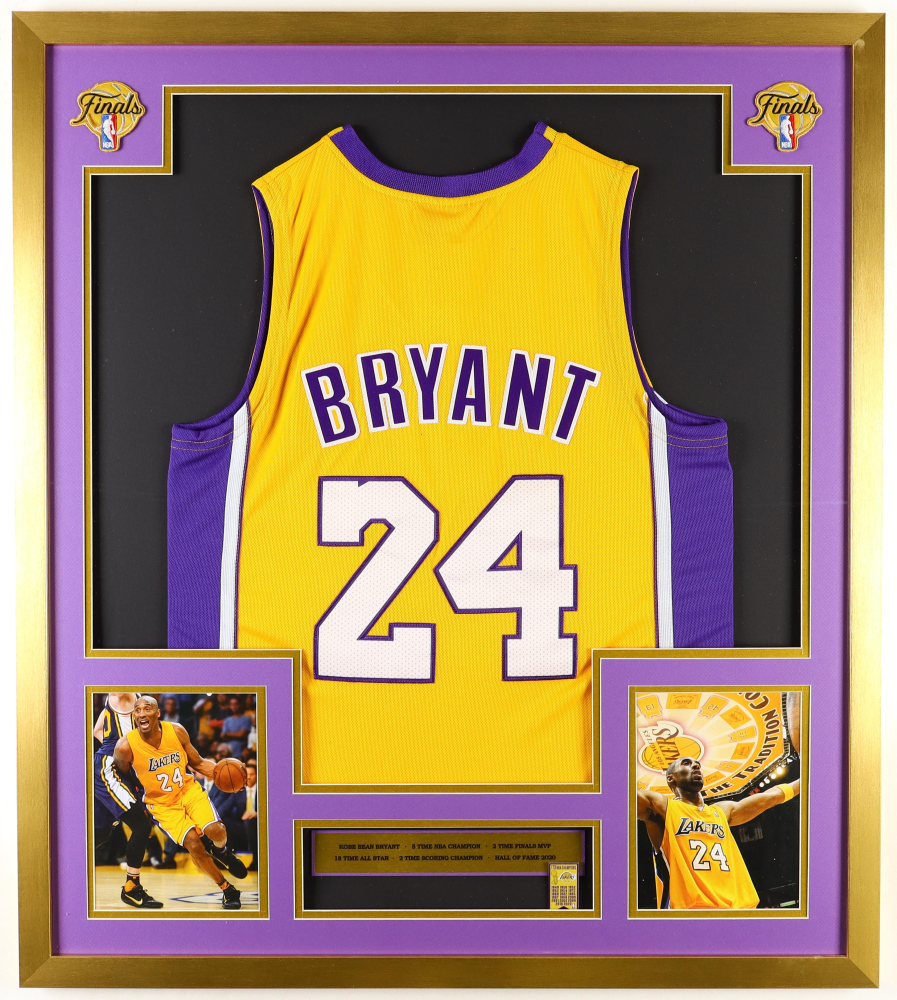 Kobe Bryant Lakers Custom Framed Jersey Display With Mini Metal ...