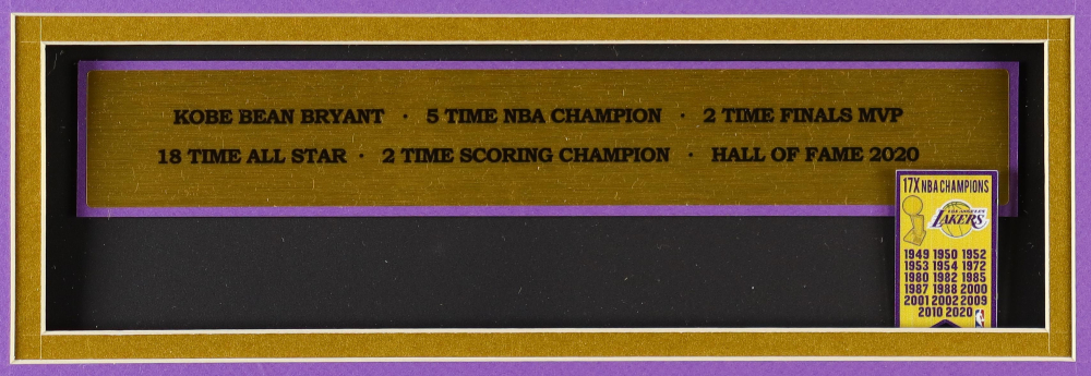 Kobe Bryant Lakers Custom Framed Jersey Display With Mini Metal ...