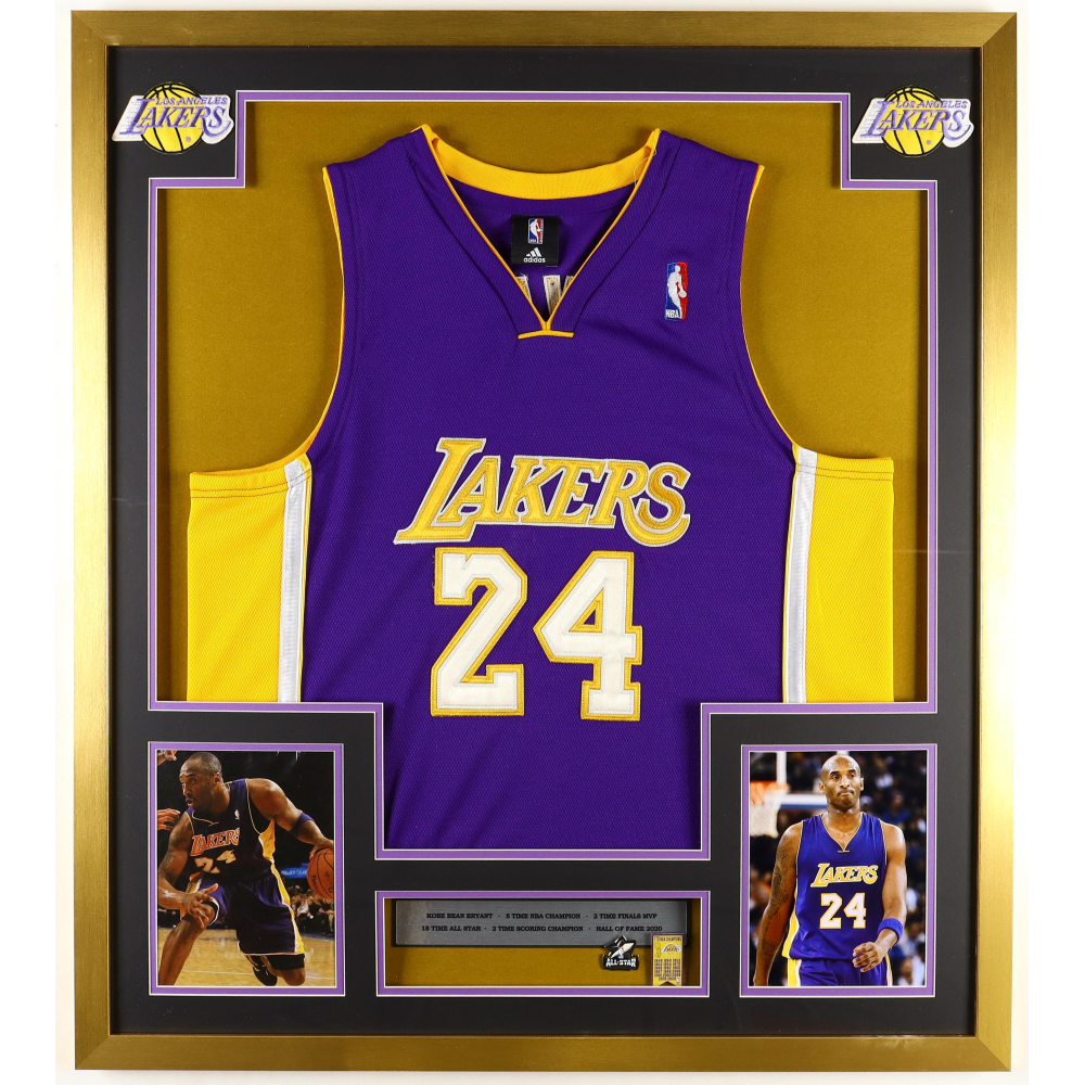 Kobe Bryant Lakers Custom Framed Jersey Display With All-Star & Mini ...