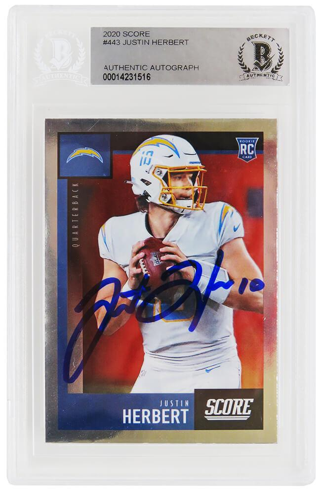 Justin Herbert Signed 2020 Score Chronicles #443 RC (BGS) | Pristine ...