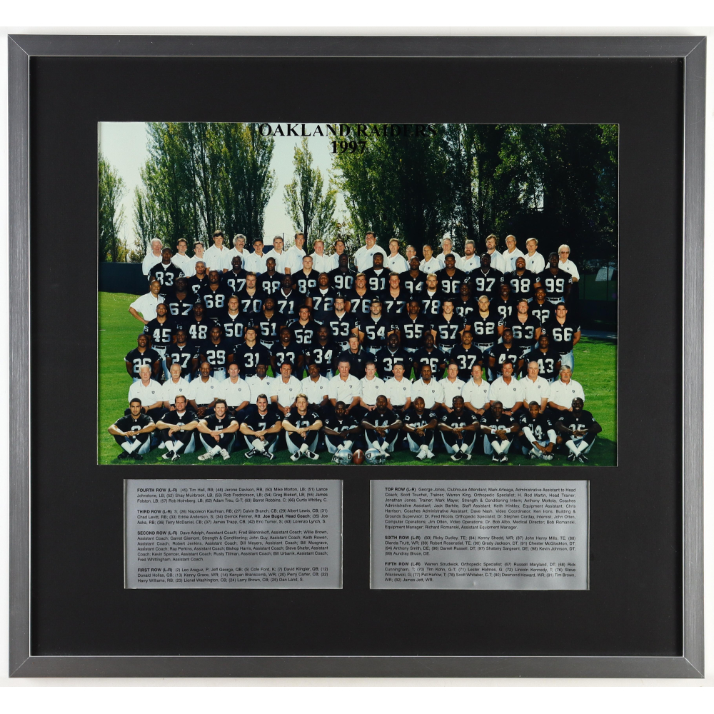 1997 Raiders Custom Framed Team Photo Display | Pristine Auction