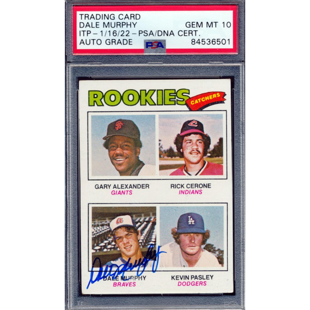 Dale Murphy Signed 1977 Topps #476 Rookie Catchers (PSA | Autograph ...