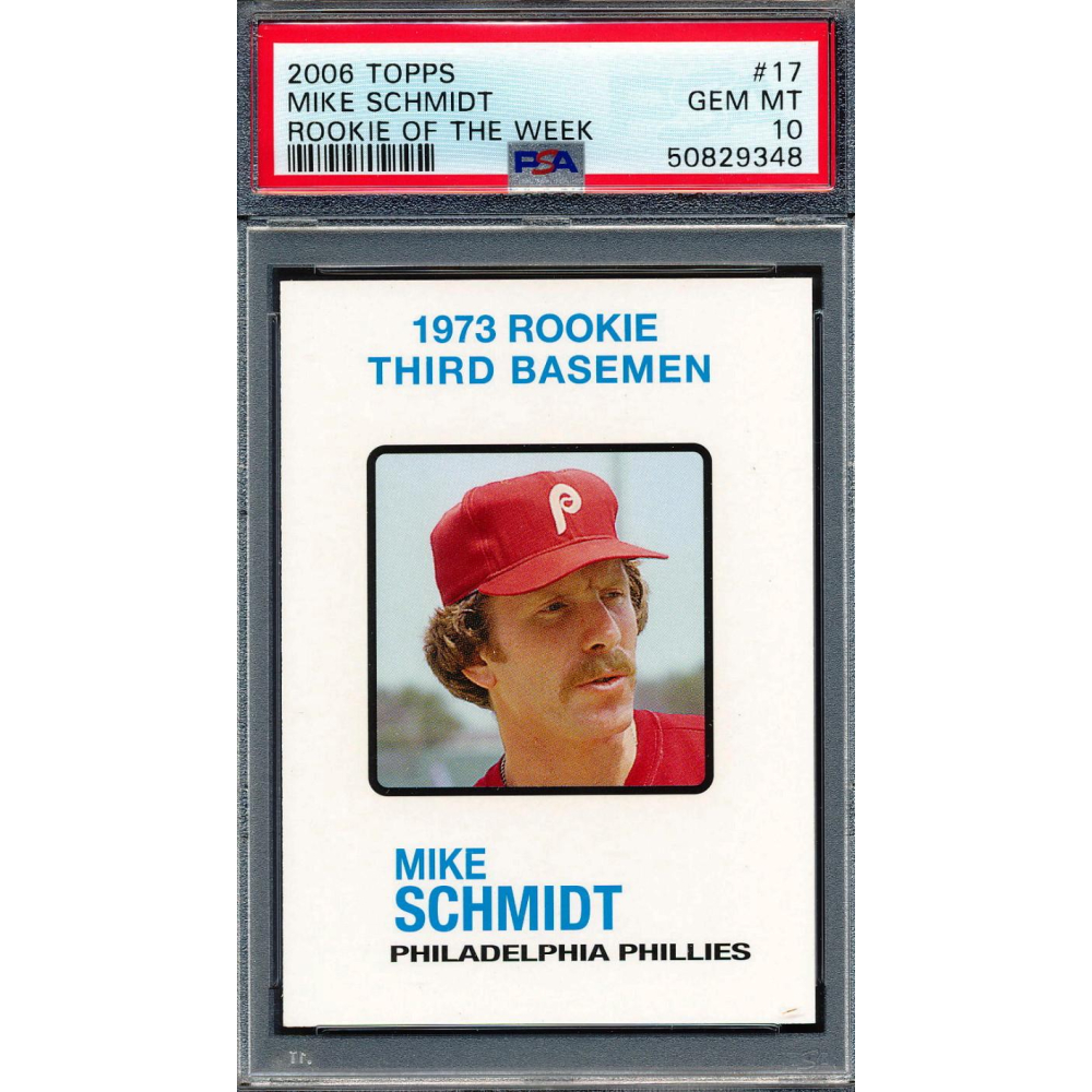 Mike Schmidt 2006 Topps Rookie of the Week #17 73 (PSA 10) | Pristine ...
