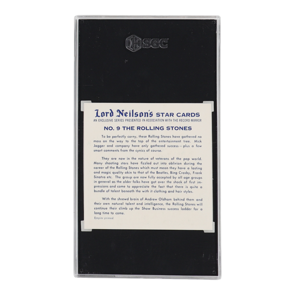 The Rolling Stones 1967 Lord Nielson's Stars #9 (SGC 8) | Pristine Auction