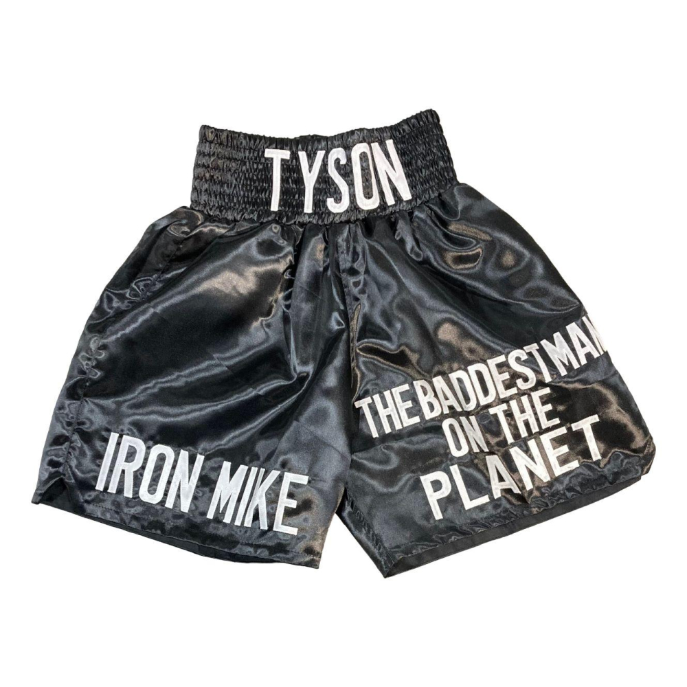 Mike Tyson "The Baddest Man on the Planet" Custom Boxing Trunks ...