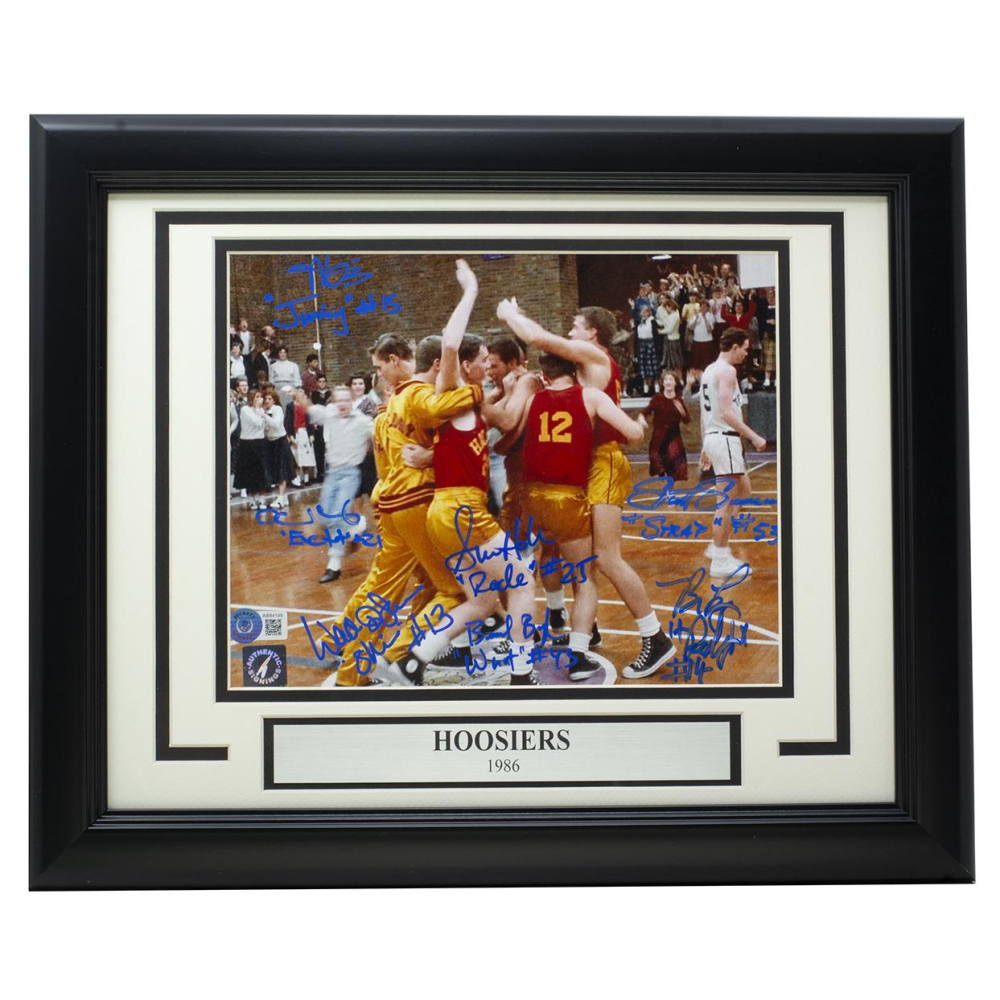 "Hoosiers" Custom Framed Photo Cast-Signed By (7) with Maris Valainis ...