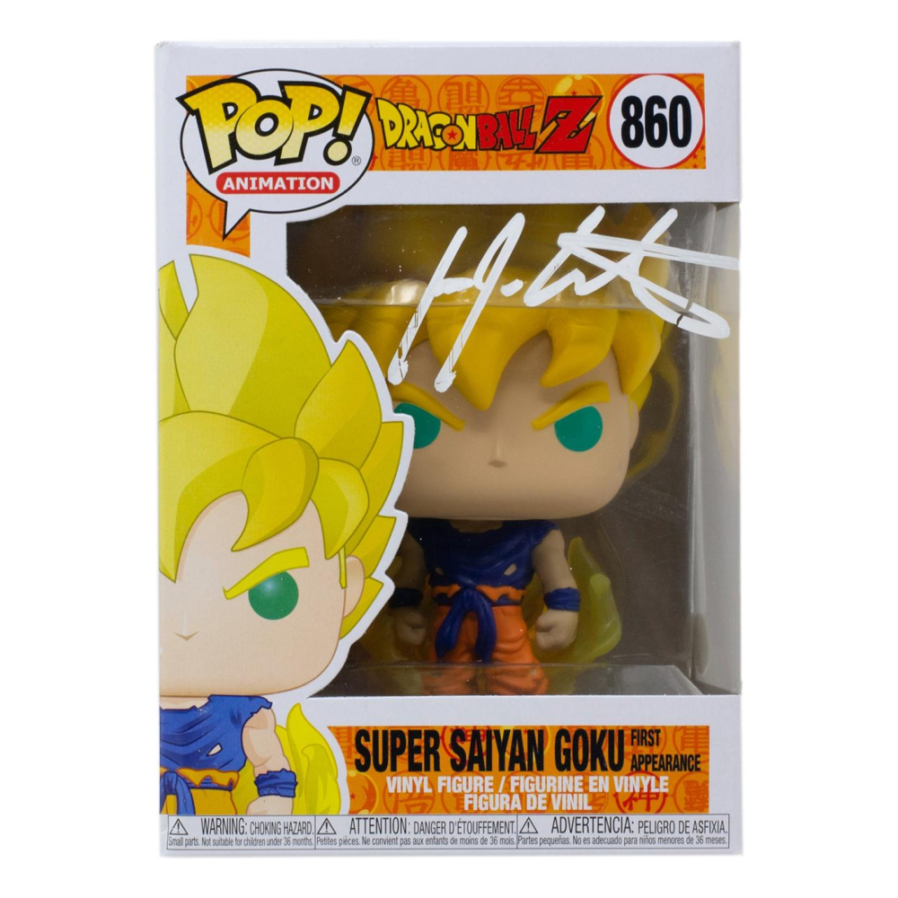 Ian James Corlett Signed "Dragon Ball Z" #860 Super Saiyan Goku Funko ...