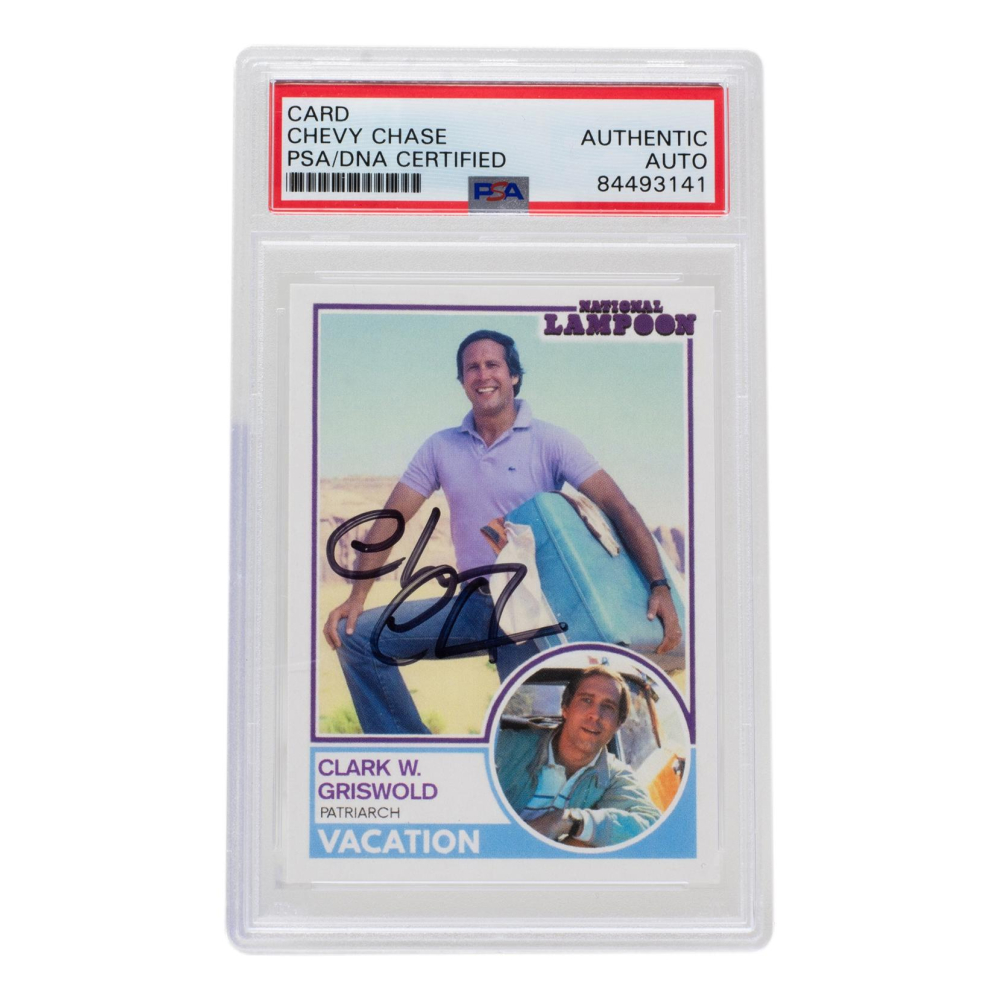 Chevy Chase Signed "National Lampoon's Vacation" Custom Trading Card ...