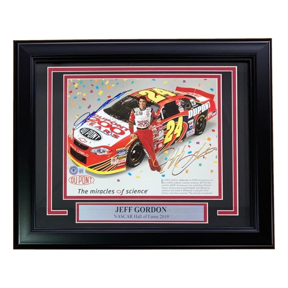 Jeff Gordon Signed NASCAR Custom Framed Photo (Beckett) | Pristine Auction