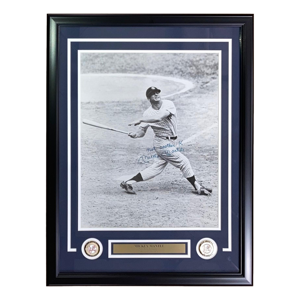 Mickey Mantle Signed Yankees Custom Framed Photo Inscribed "Not Another ...