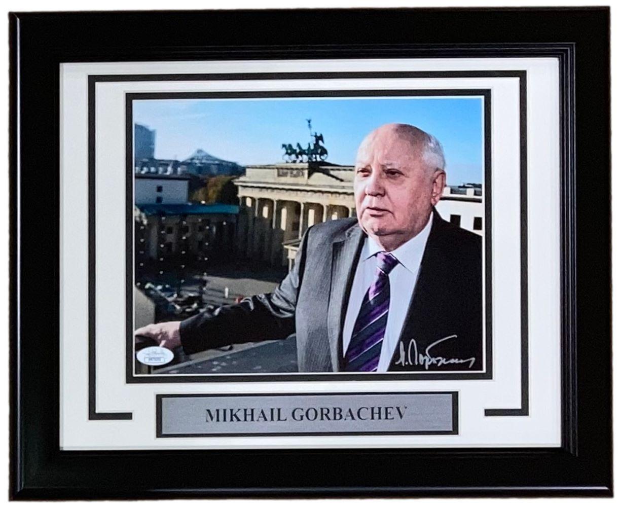 Mikhail Gorbachev Signed Custom Framed Photo (JSA) | Pristine Auction