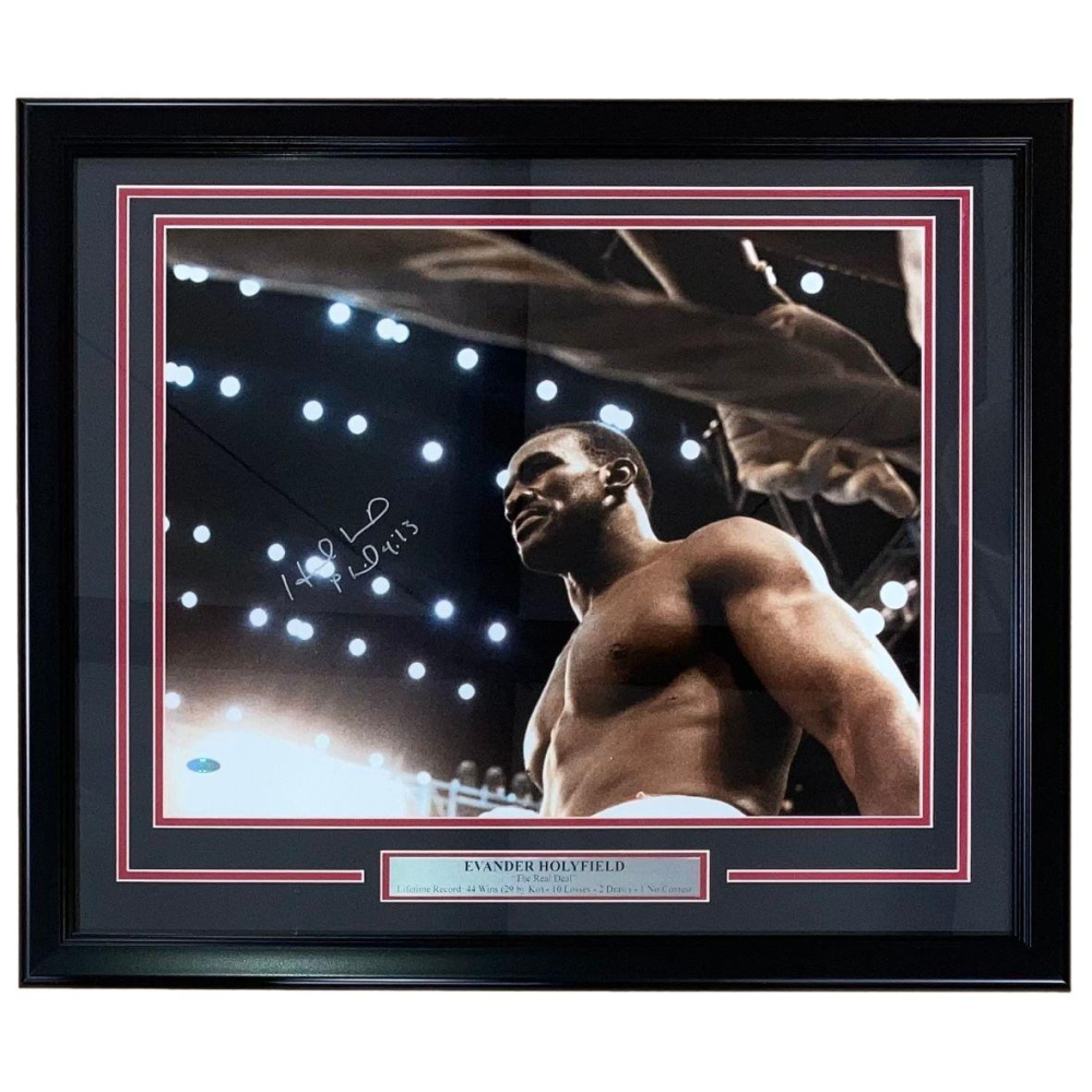 Evander Holyfield Signed Custom Framed Photo (Steiner) | Pristine Auction