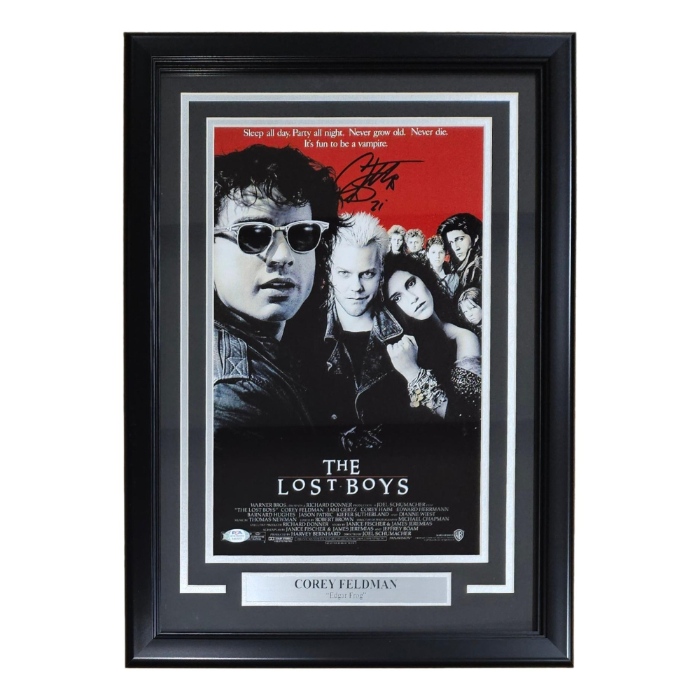 Corey Feldman Signed "The Lost Boys" Custom Framed Photo Inscribed ...