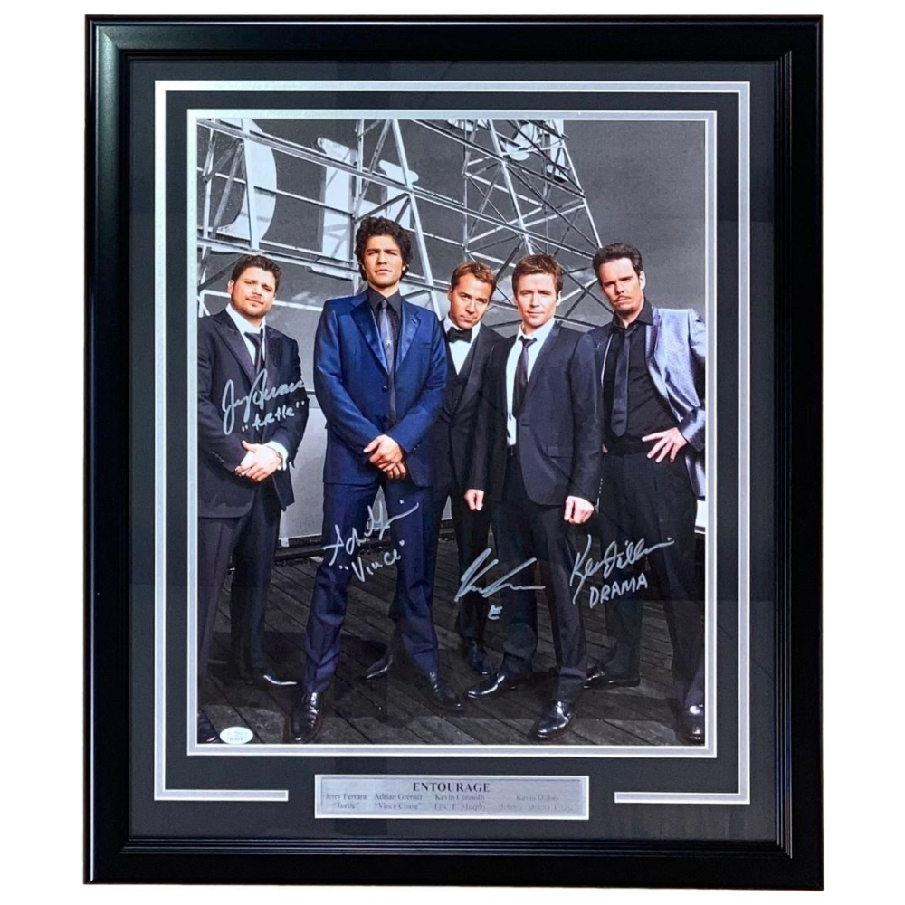 "Entourage" Custom Framed Photo Cast-Signed & Inscribed By (4) with ...