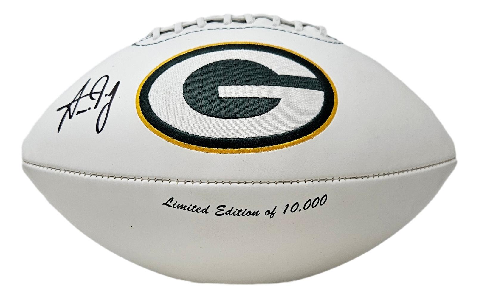 Aaron Jones Signed Packers Logo Football (Beckett) | Pristine Auction