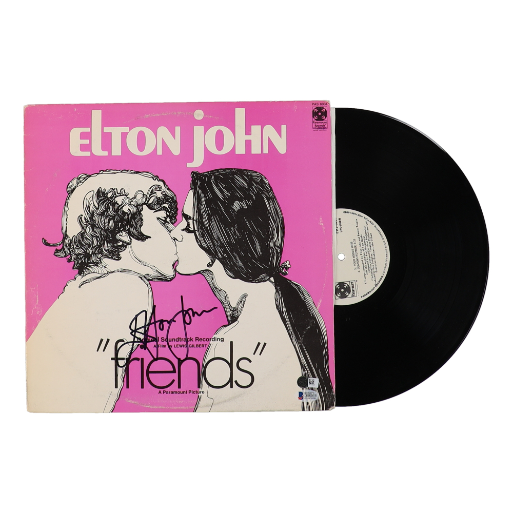 Elton John Signed "Friends" Vinyl Album Cover (Beckett) | Pristine Auction