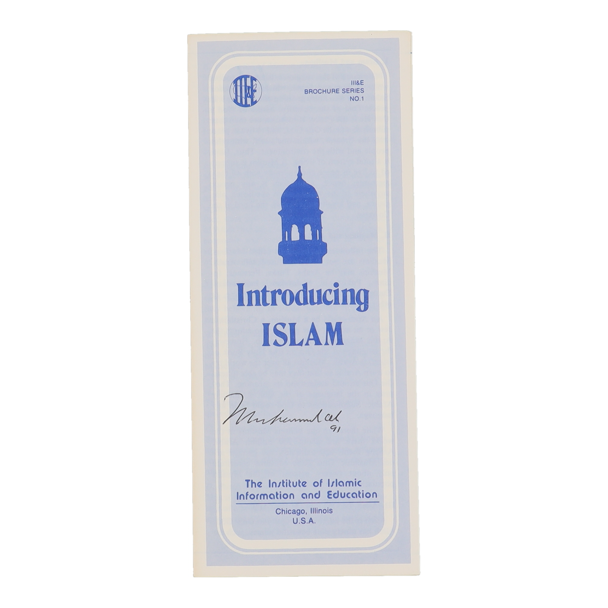 Muhammad Ali Signed "Introducing Islam" Pamphlet Inscribed "91" (JSA) | Pristine Auction