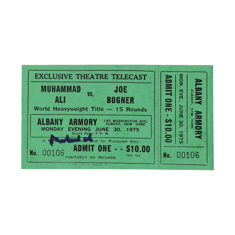 Muhammad Ali Signed 1975 Ali vs. Bugner World Heavyweight Title Fight ...