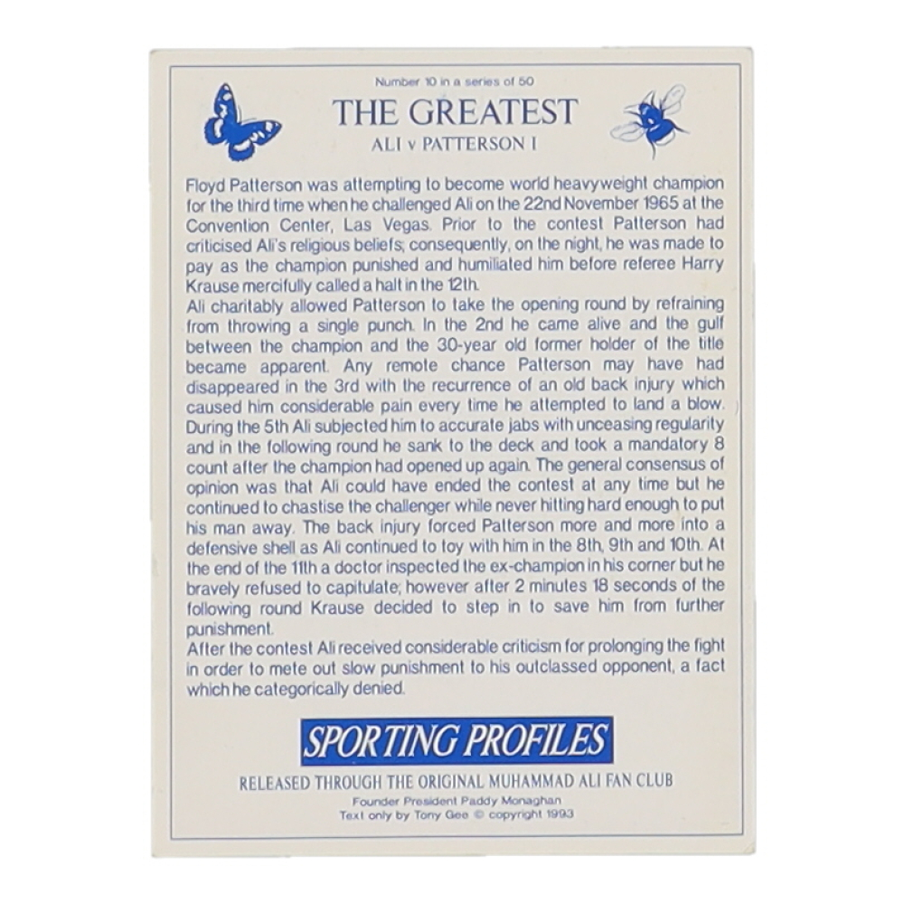 Muhammad Ali Signed Trading Card (JSA) | Pristine Auction