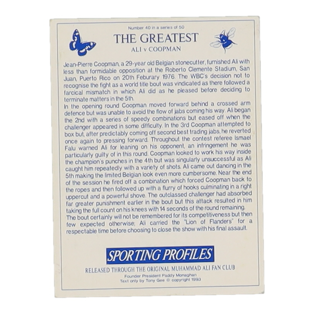 Muhammad Ali Signed Trading Card (JSA) | Pristine Auction