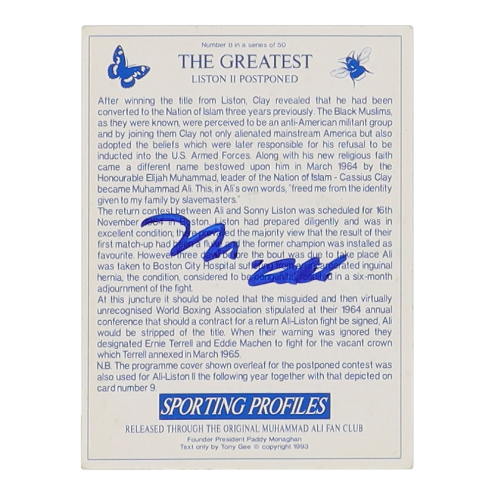 Muhammad Ali Signed Trading Card (JSA) | Pristine Auction