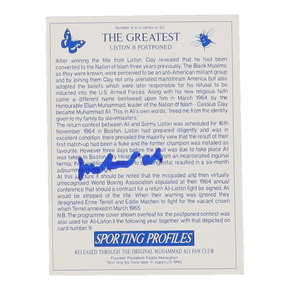 Muhammad Ali Signed Trading Card (JSA) | Pristine Auction