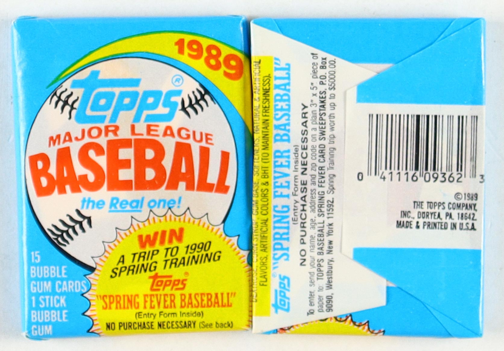 1989 Topps Baseball Wax Box with (36) Packs | Pristine Auction